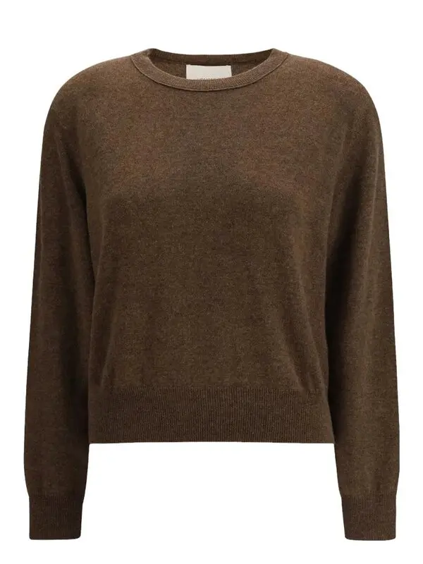 LISA YANG Fine Knit Crewneck Sweater - Brown