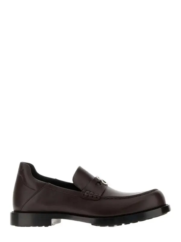 Balenciaga Dark Leather Loafers - Brown