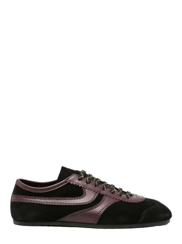 Dries Van Noten Low-top Sneakers With Suede Paneling - Black