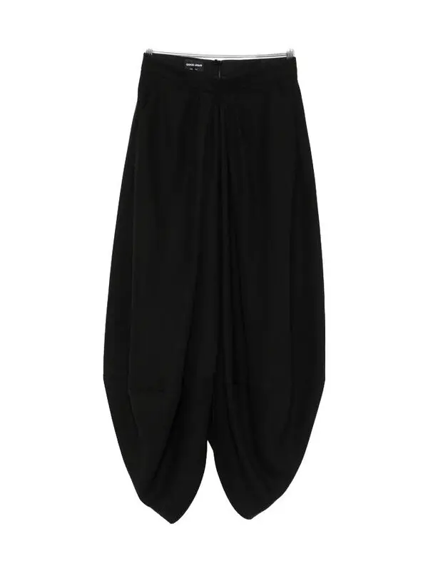 Giorgio Armani Asymmetric Draped Skirt - Black