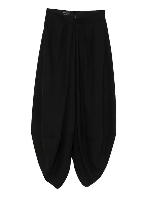 Giorgio Armani Asymmetric Draped Skirt - Black