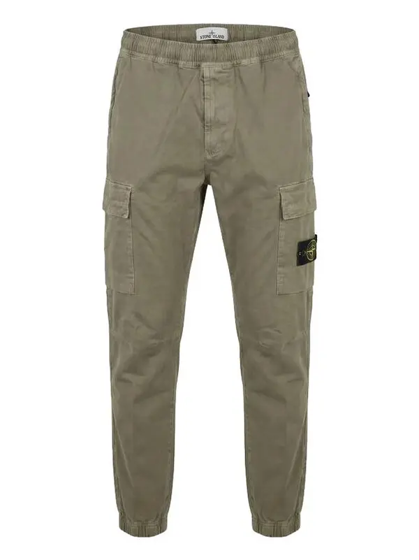 Stone Island Cotton Cargo Trousers - Green