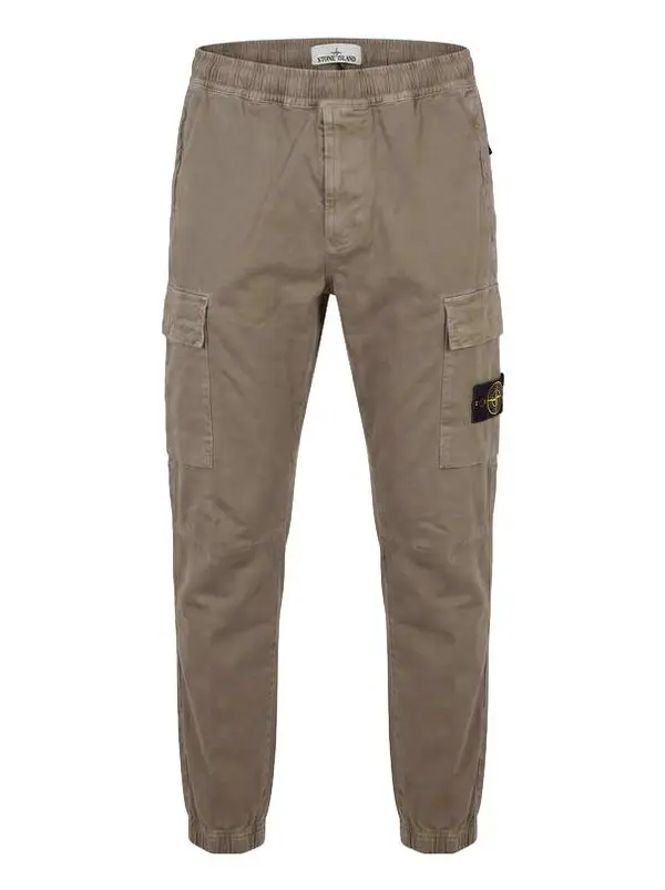 Stone Island Cotton Cargo Trousers - Green