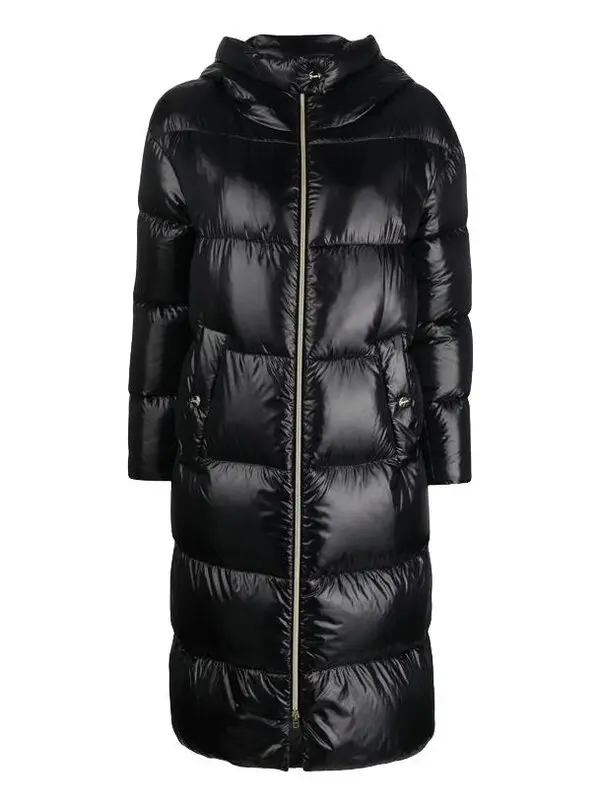 Herno Quilted Down Parka Coat - Black