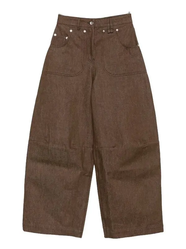 Simone Rocha Wide Leg Trousers - Brown