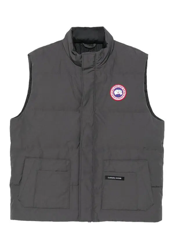 Canada Goose Quilted High Neck Puffer Vest - Gray