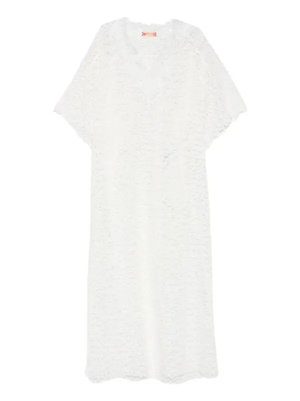 ERMANO SCERVINO Ermanno Scervino Lace V-neck Dress - White