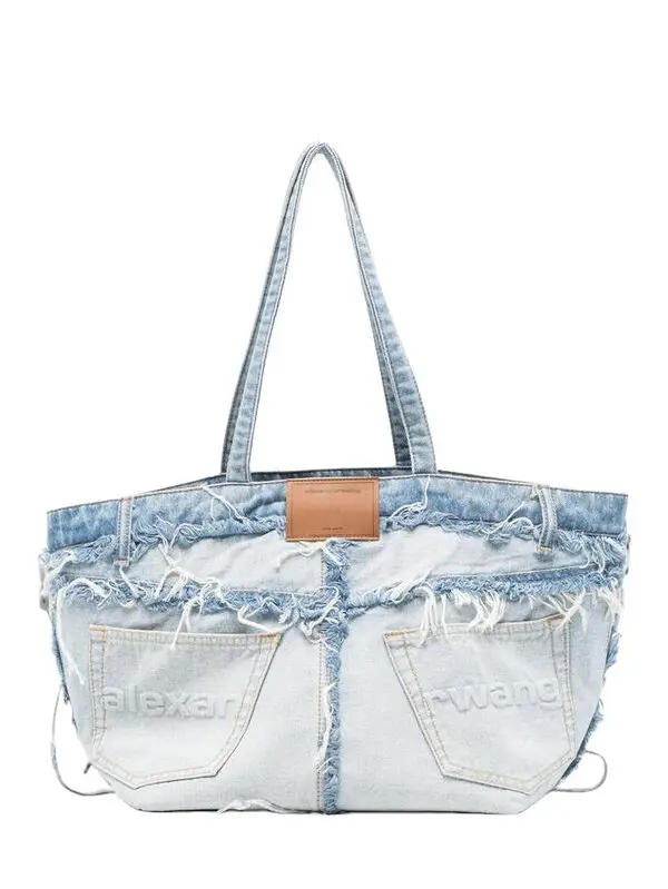 Alexander Wang Deconstructed Denim Tote Bag - Blue