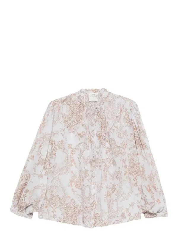 FORTE_FORTE Floral Print Cotton Shirt - Pink