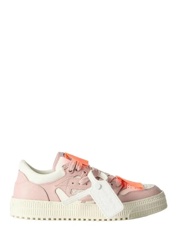 Off-White Perforated Leather Sneakers - Pink