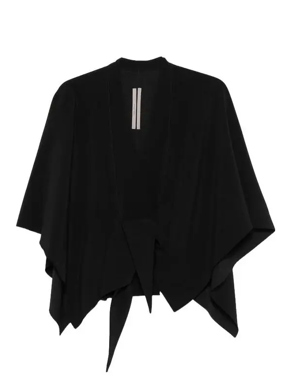 Rick Owens V-neck Short Sleeve Top - Black