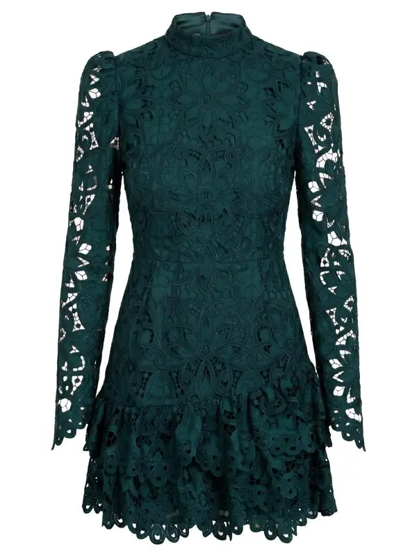 Yumi Kim Robyn Lace Dress With Ruffled Tier - Green