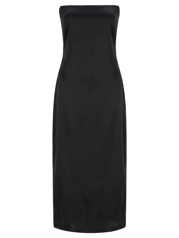 Yumi Kim Nevada Strapless Satin Dress - Black