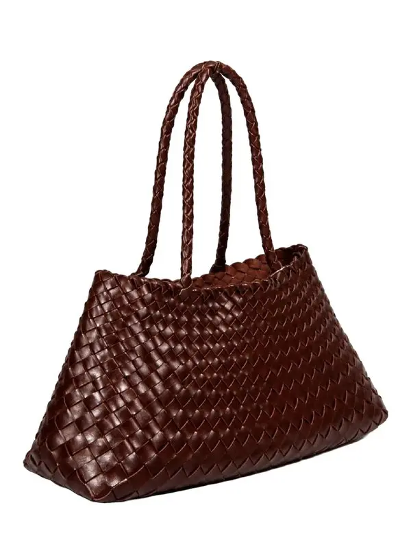 RIMINI Woven Vegan Leather Carry On Bag - Brown