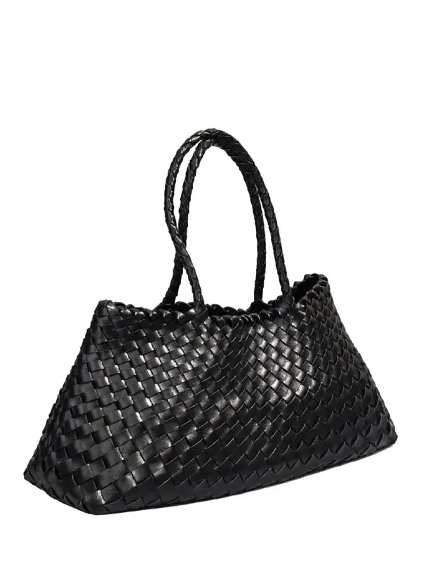 RIMINI Woven Vegan Leather Carry-on Bag - Black