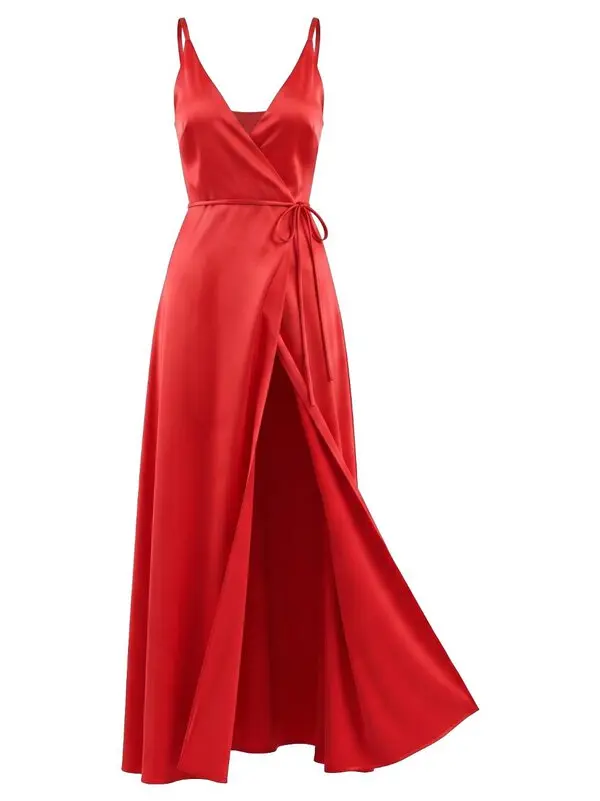 Yumi Kim Silk Maxi Dress - Red