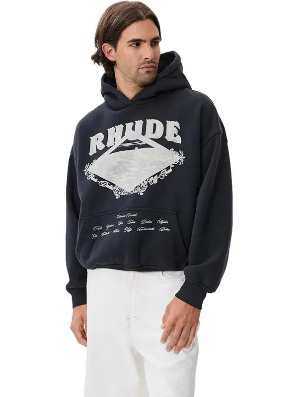 Rhude Dakar Convoy Hoodie - Vtg Black/silver