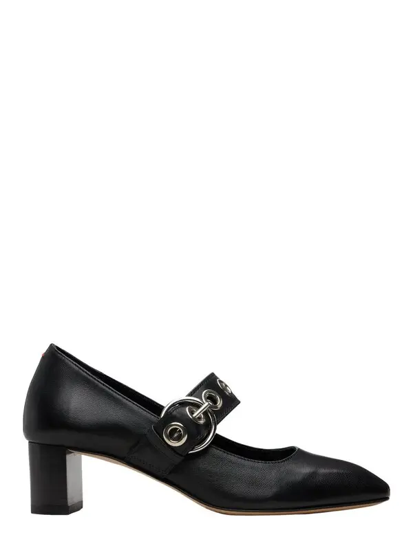 AeydĒ Lina Eyelet Mary Jane High Heels - Black