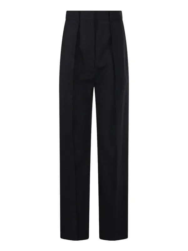 Victoria Beckham Cecilia Pleated Trousers - Grey