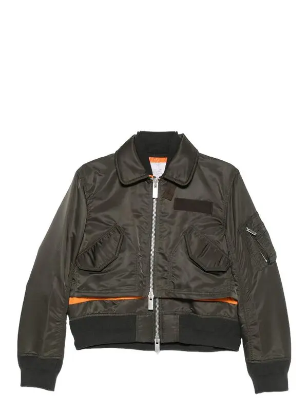 Sacai Layered Bomber Jacket - Green
