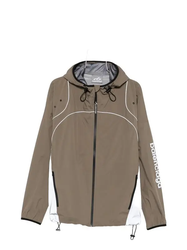 Balenciaga Sport Jacket With Logo Print - Green
