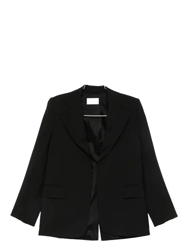 Sportmax Virgin Wool Single-breasted Blazer - Black