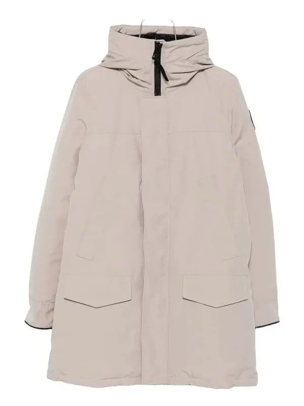 Canada Goose Down Padded Parka With Drawstring Hood - Cream
