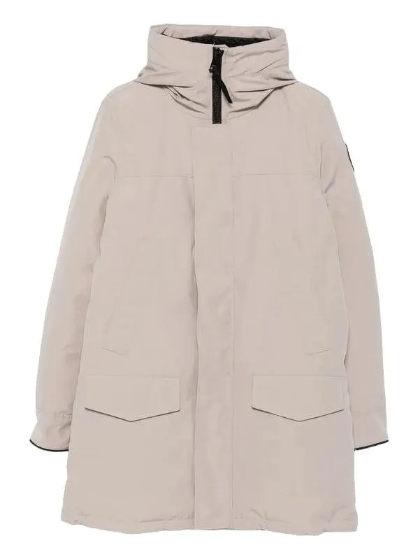 Canada Goose Down Padded Parka With Drawstring Hood - Cream