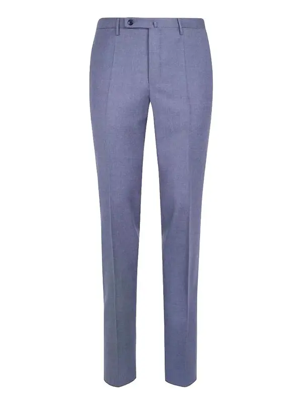 Incotex Wool Chino Trousers - Blue