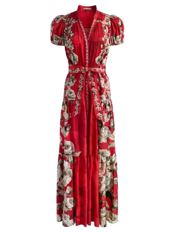 Alice + Olivia Cora Maxi Dress - Red