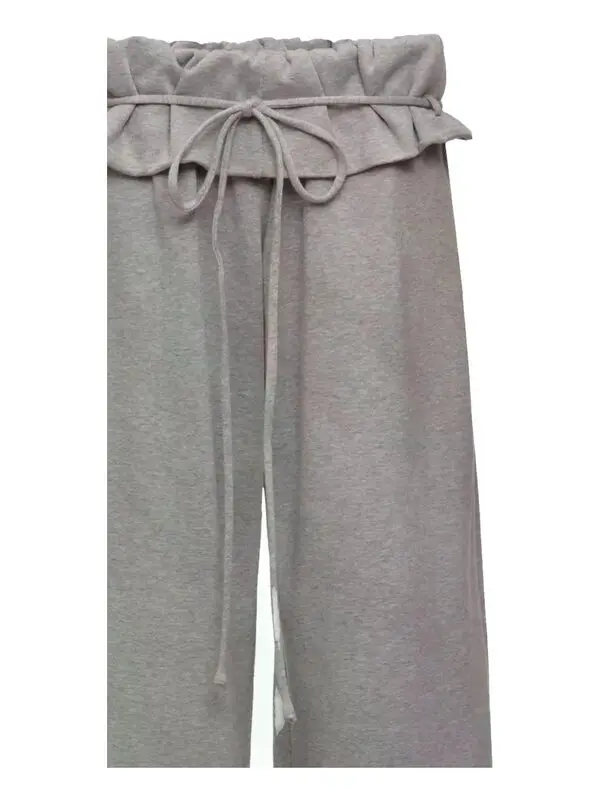 Magda Butrym Ruffled Drawstring Track Pants - Grey