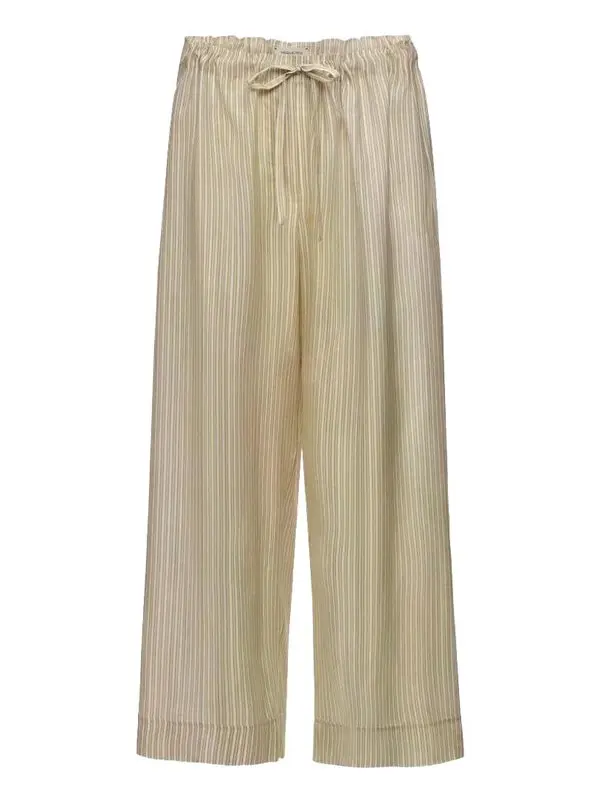 Magda Butrym Striped Cropped Trousers - Neutrals