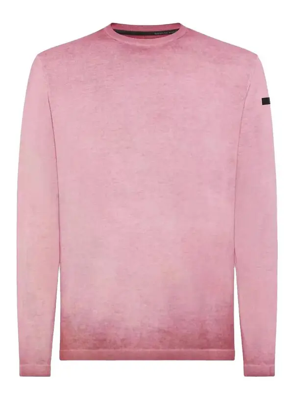 RRD Faded Effect Crew Neck Sweater - Pink