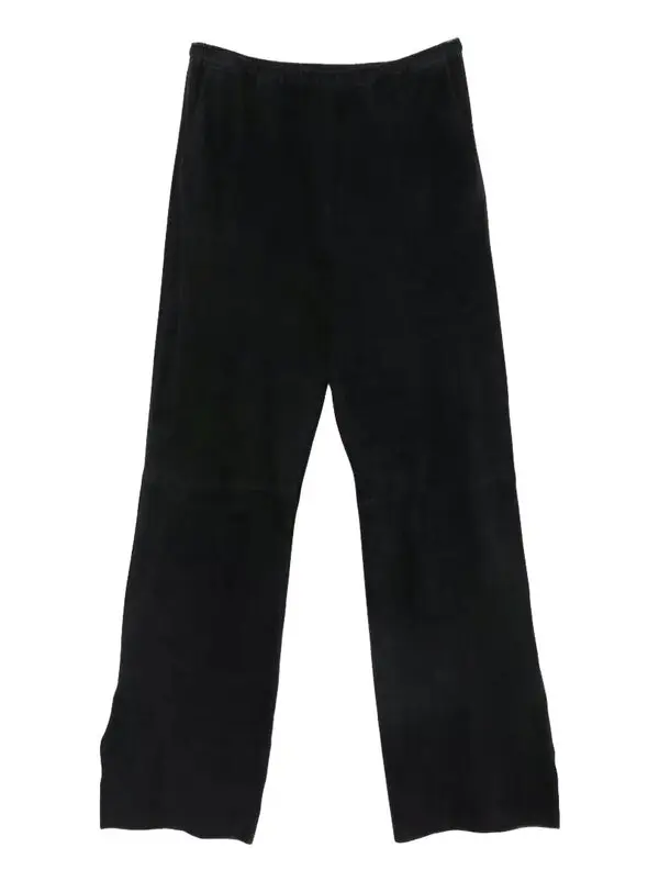 FORTE_FORTE Suede Wide-leg Trousers - Black