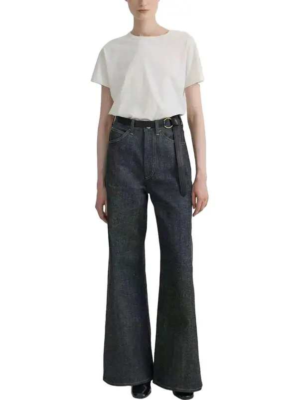 TAIGA TAKAHASHI Flared-leg Jeans - Blue
