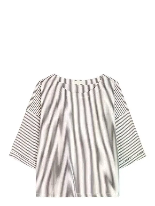Suzie Kondi Striped Cotton Top - White