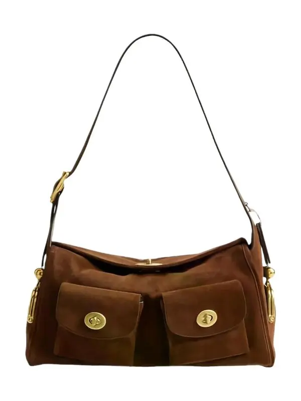 COACH Turnlock Haversack Shoulder Bag - Brown