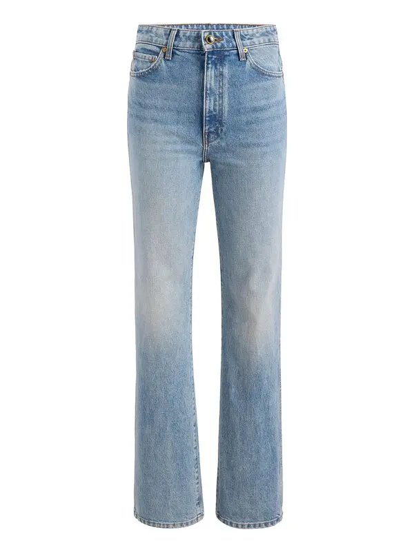 Khaite High-waisted Straight-leg 5-pocket Jeans - Blu