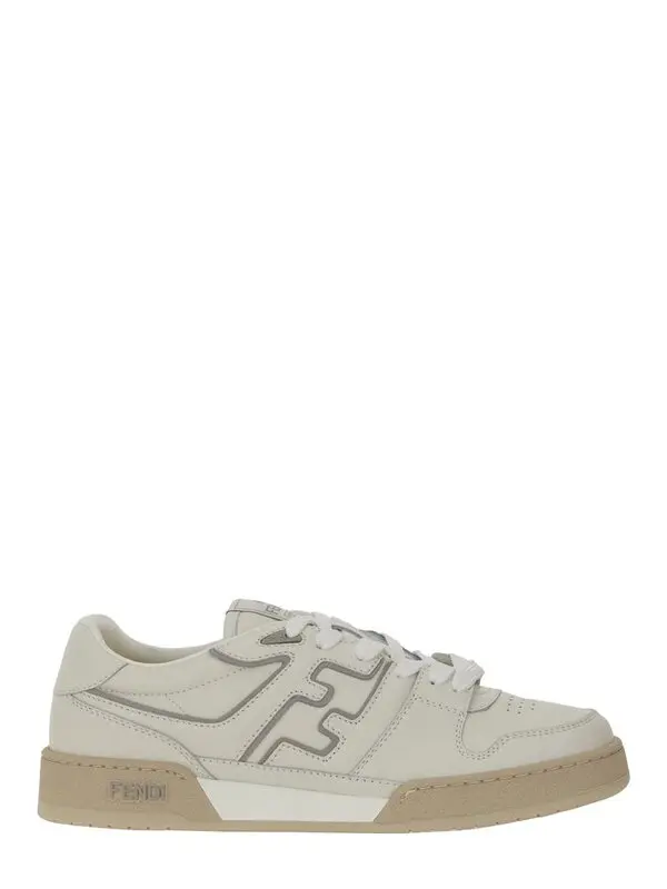 Fendi Leather Sneakers With Rubber Sole - White