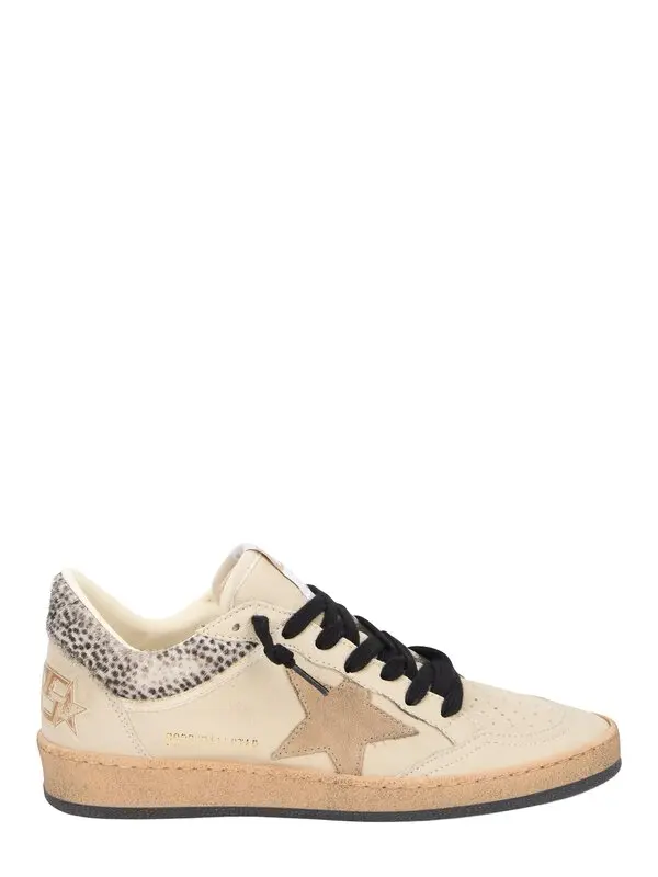 GOLDEN GOOSE Leather Super Star Sneakers - Beige