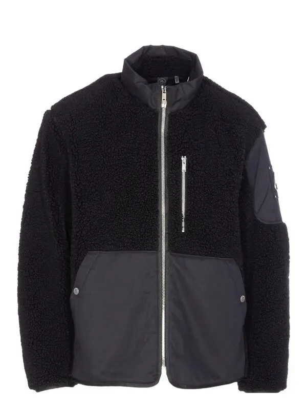 Moose Knuckles Panelled Zip-up Fleece Jacket - Black