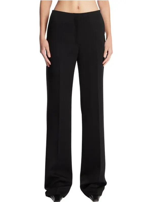 MUGLER Straight Leg Tailored Trousers - Black