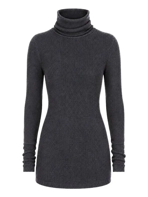 Rick Owens Ribbed Knit Turtle-neck Sweater - Multicolor