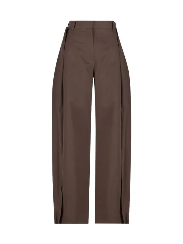 Loewe Cotton And Silk Blend Wide-leg Trousers - Multicolor