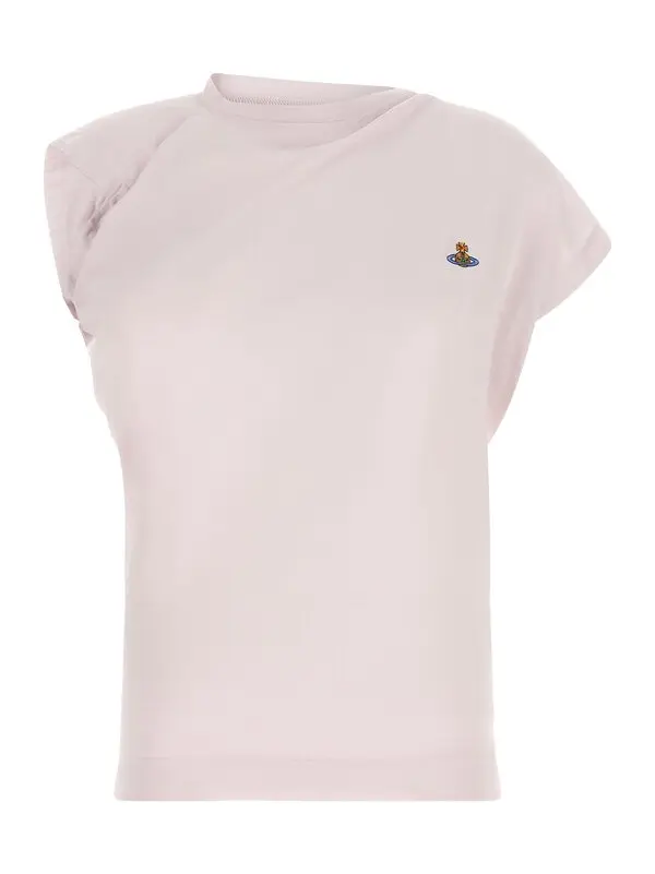 VIVIENNE WESTWOOD Hebo' Asymmetrical Cotton Top - Pink