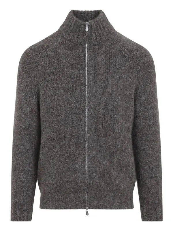 Brunello Cucinelli Full-zip Ribbed Cardigan - Brown