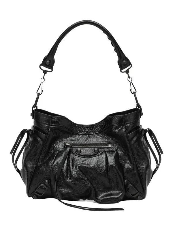 Balenciaga Small Le City Bucket Bag In Lambskin - Black