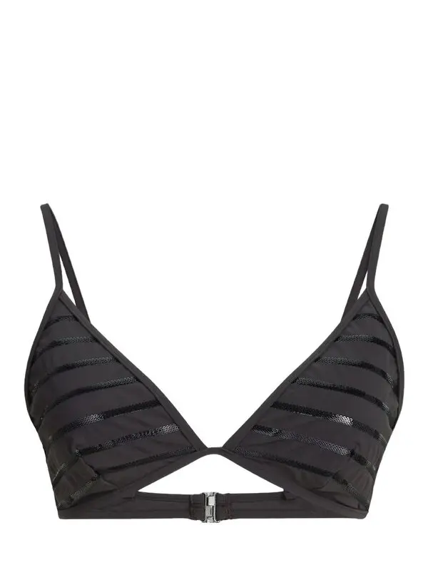 Brunello Cucinelli Embellished Triangle Cup Bikini Top - Multicolor