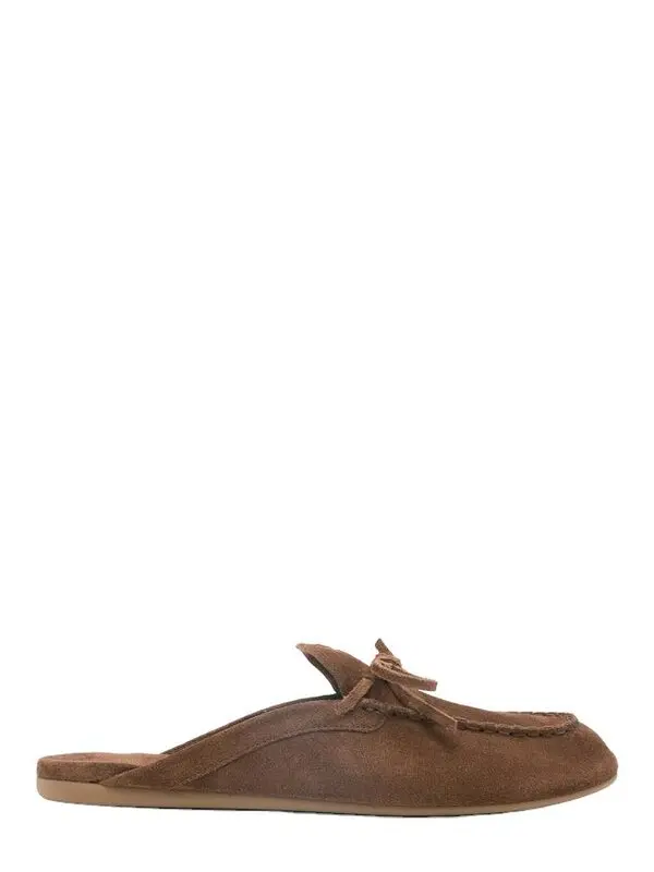 Miu Miu Suede Mule Loafers - Brown