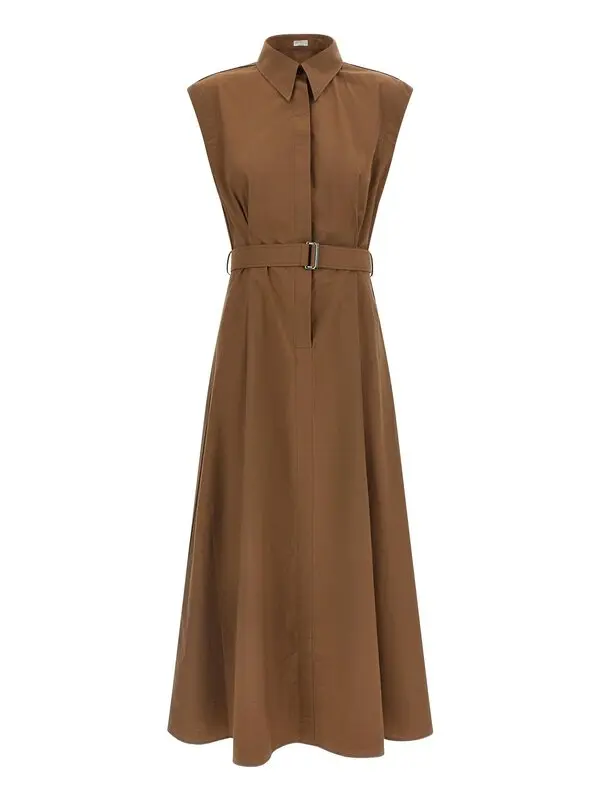 Brunello Cucinelli Chemisier Dress - Brown